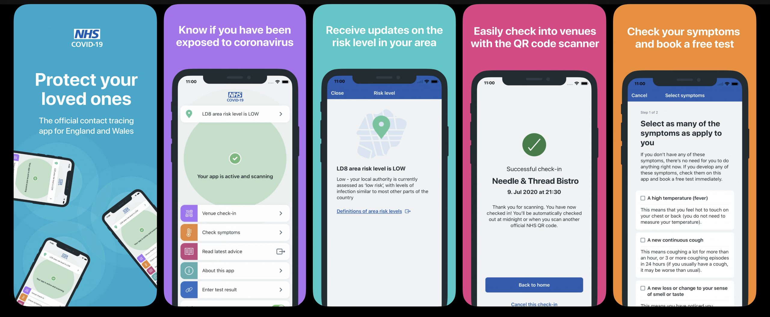 Check in at the club using the NHS Covid-19 app